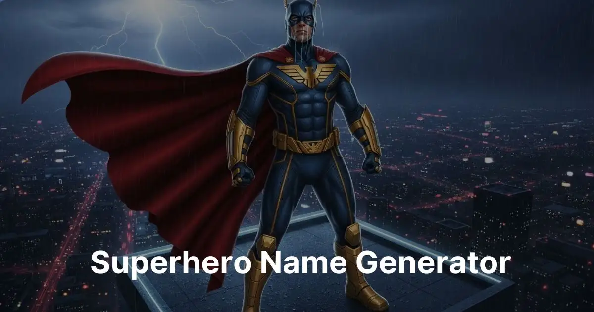 Superhero Name Generator: Create Epic Hero Names in Seconds
