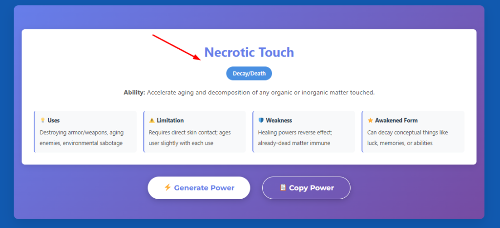 Anime Power Generator - Create Unique Anime Abilities & Superpowers