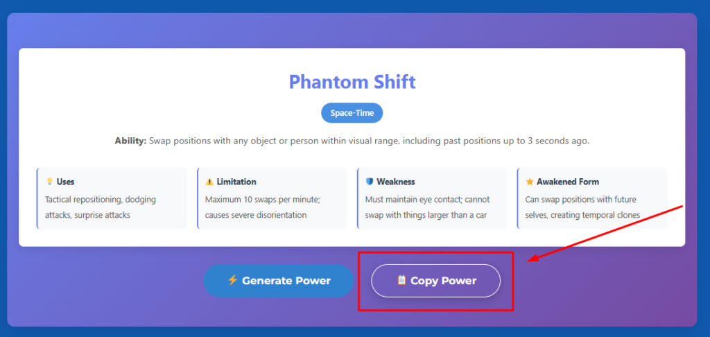Anime Power Generator - Create Unique Anime Abilities & Superpowers